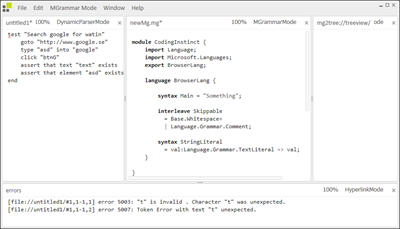 Coding Instinct: Creating a WatiN DSL using MGrammar